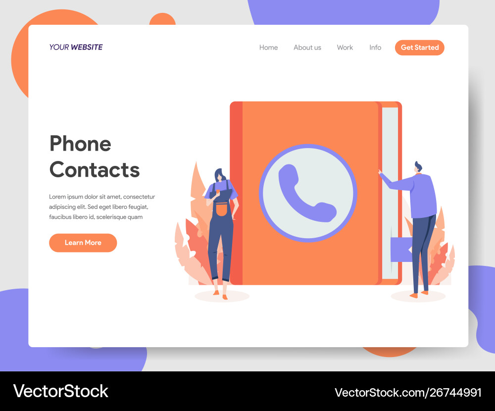 Phone contacts concept Royalty Free Vector Image