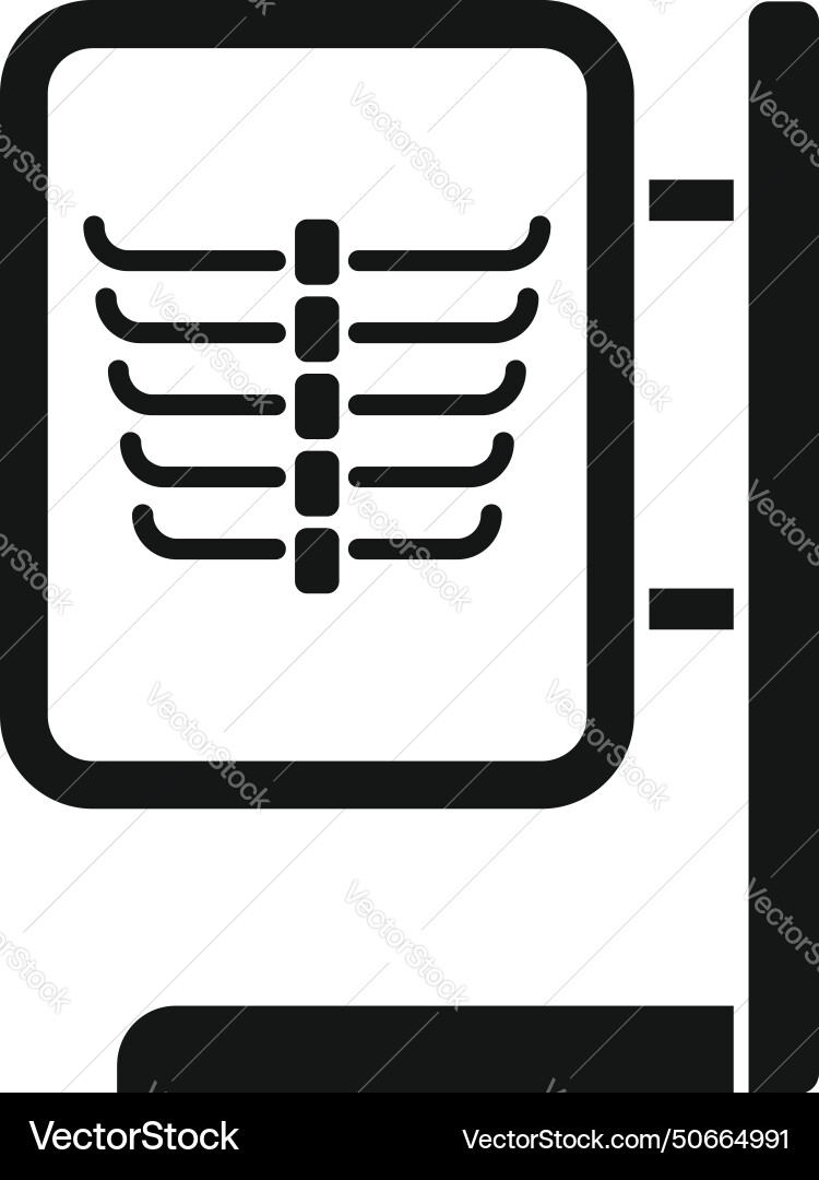 Thorax image facility icon simple Royalty Free Vector Image