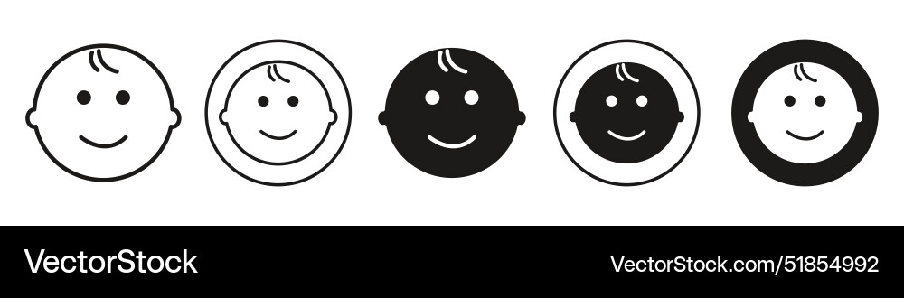 Baby icon set collection for web Royalty Free Vector Image