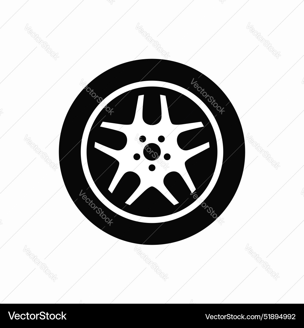 Car wheel icon Royalty Free Vector Image - VectorStock