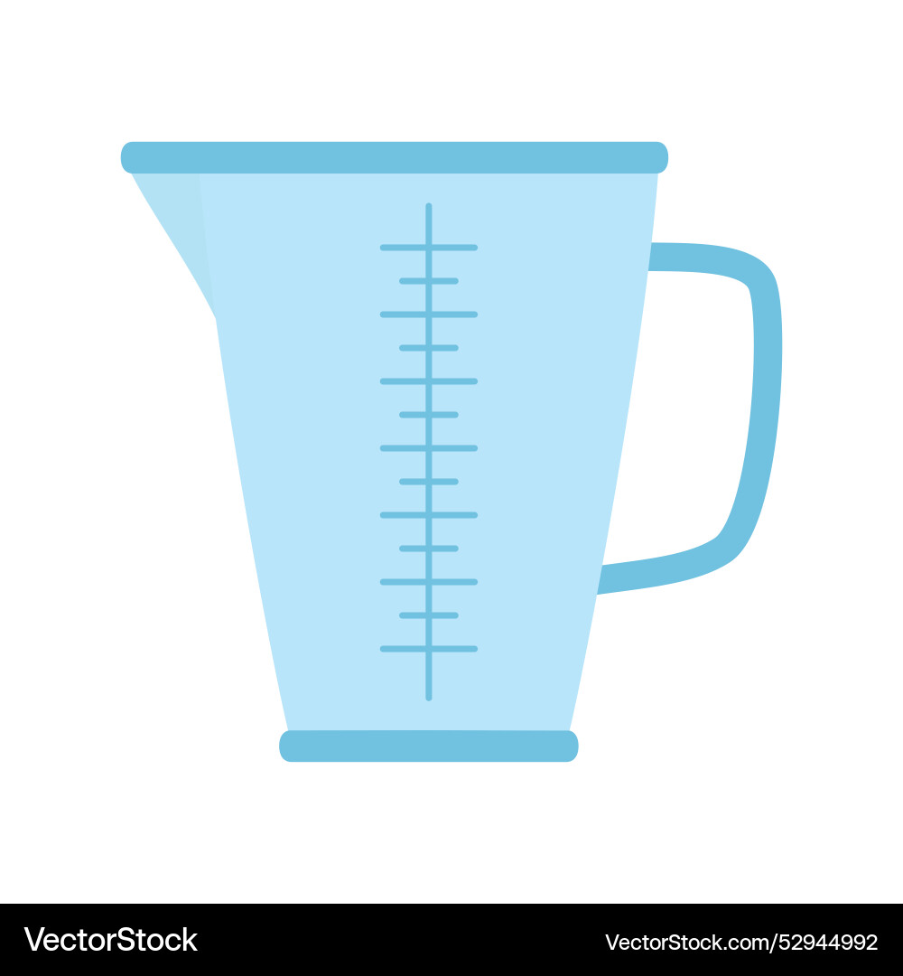 Measure cup isolated flat style Royalty Free Vector Image