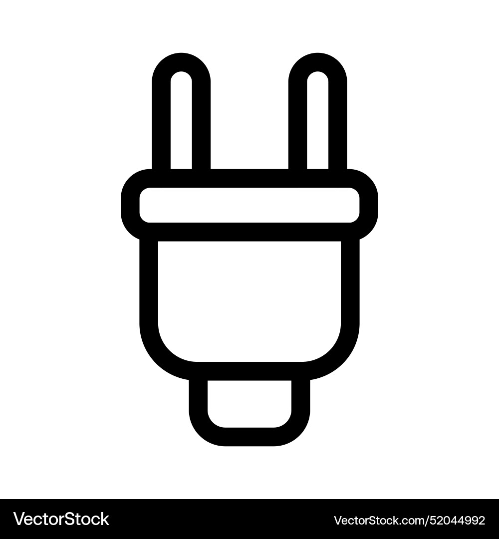 Plug icon design in filled and outlined style Vector Image