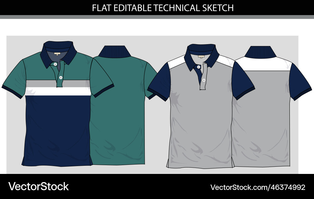 Polo shirt design stock colour Royalty Free Vector Image