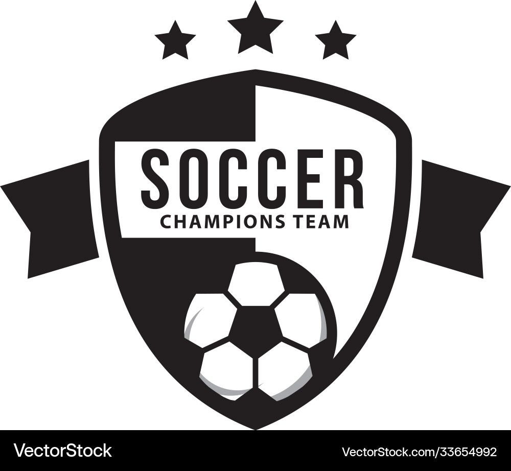 Soccer club logo template design Royalty Free Vector Image
