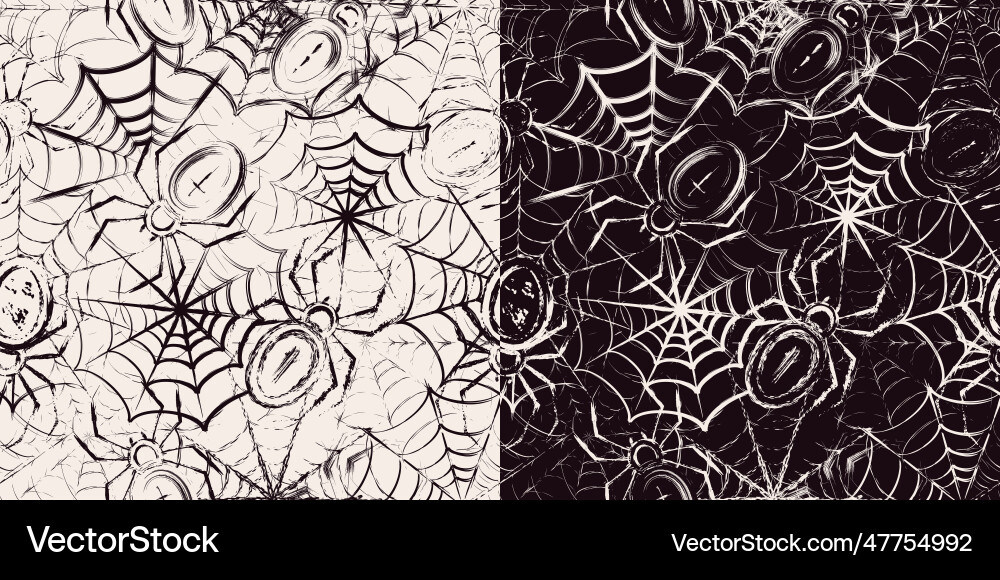 Spooky Spiderweb Grunge Pattern Royalty Free Vector Image