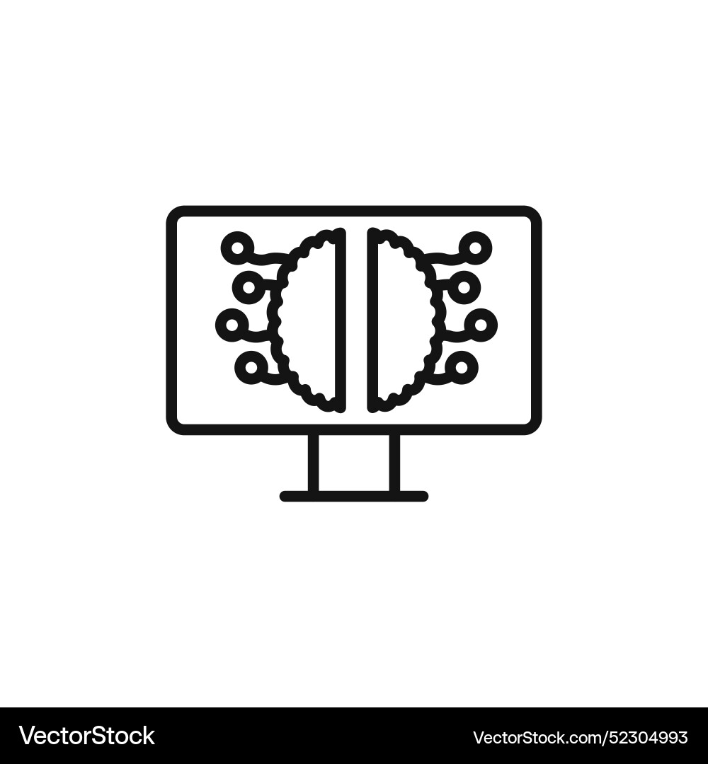 Artificial intelligence icon outline collection Vector Image