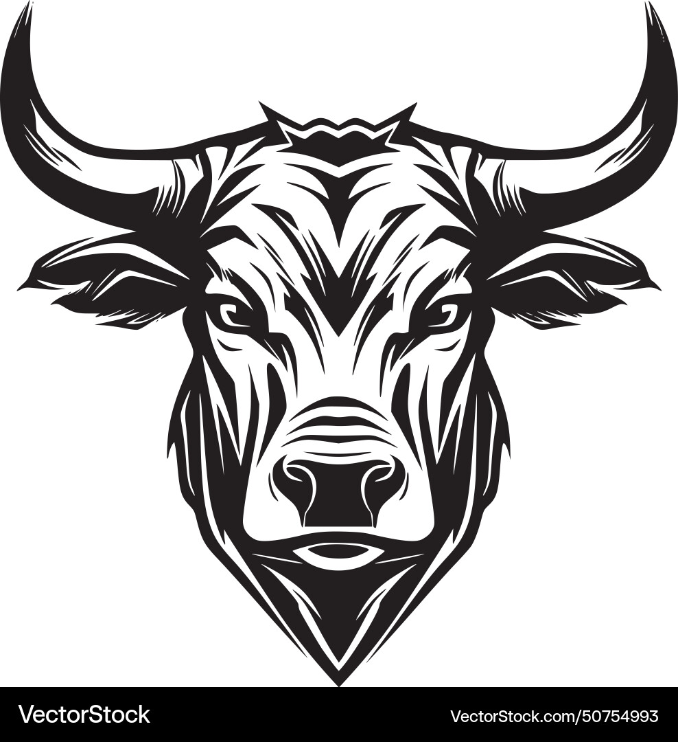 Bull - minimalist and simple silhouette Royalty Free Vector