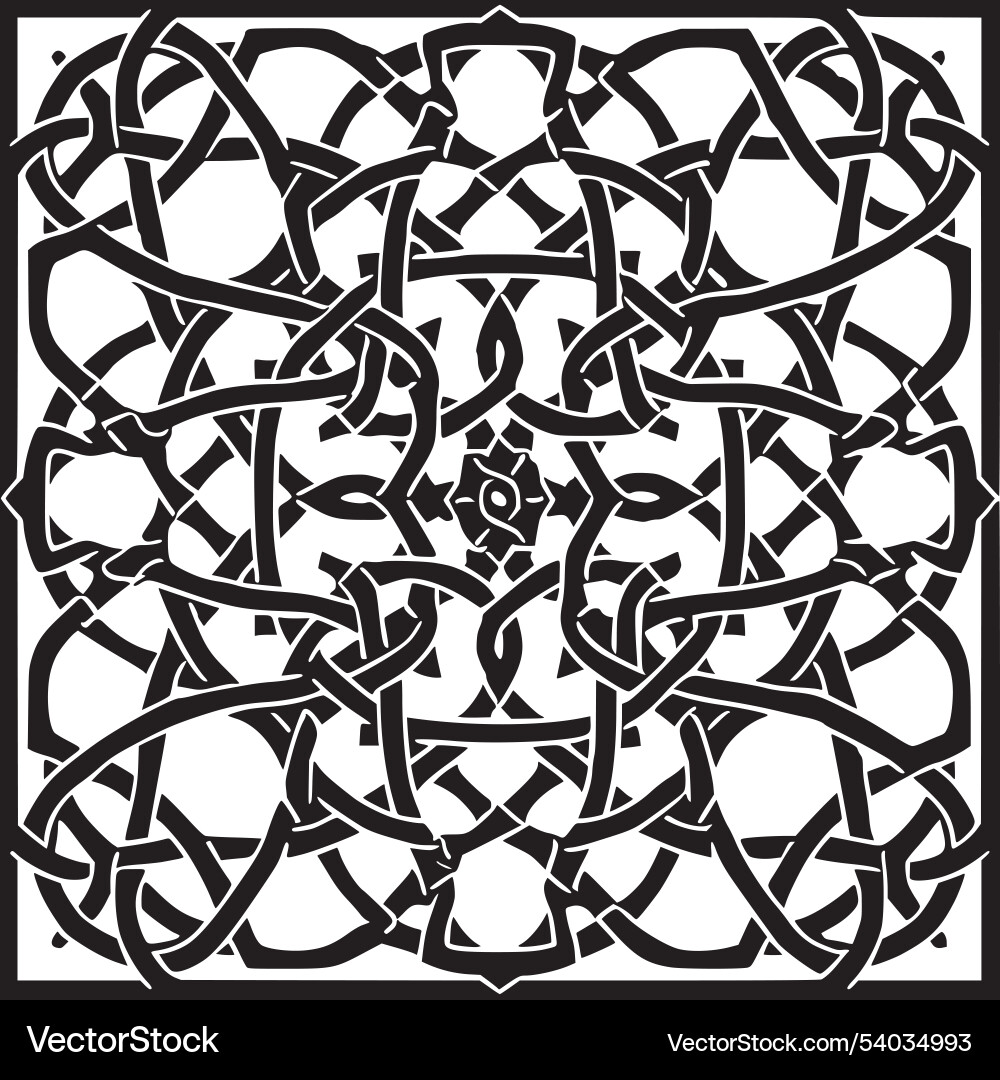 Celtic knot pattern seamless Royalty Free Vector Image