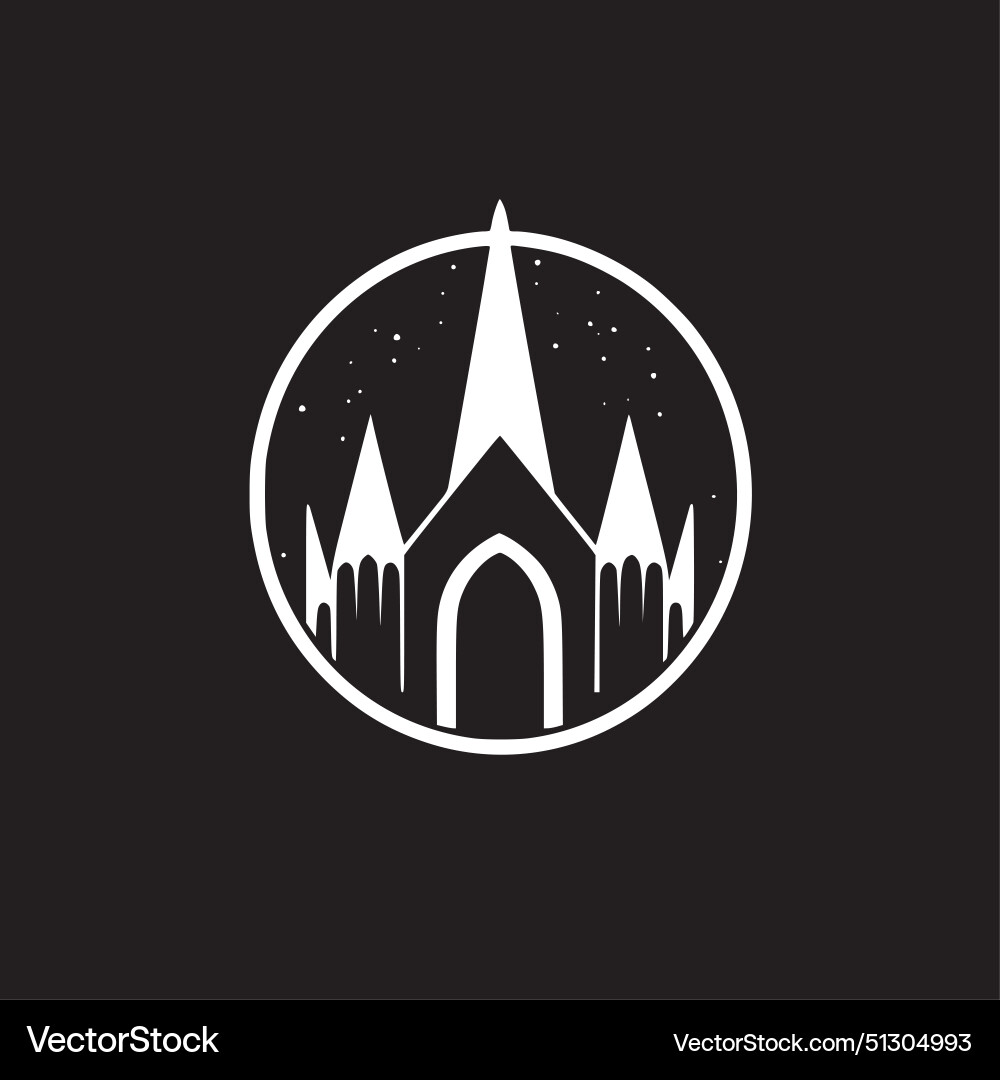 Gothic - minimalist and flat logo Royalty Free Vector Image