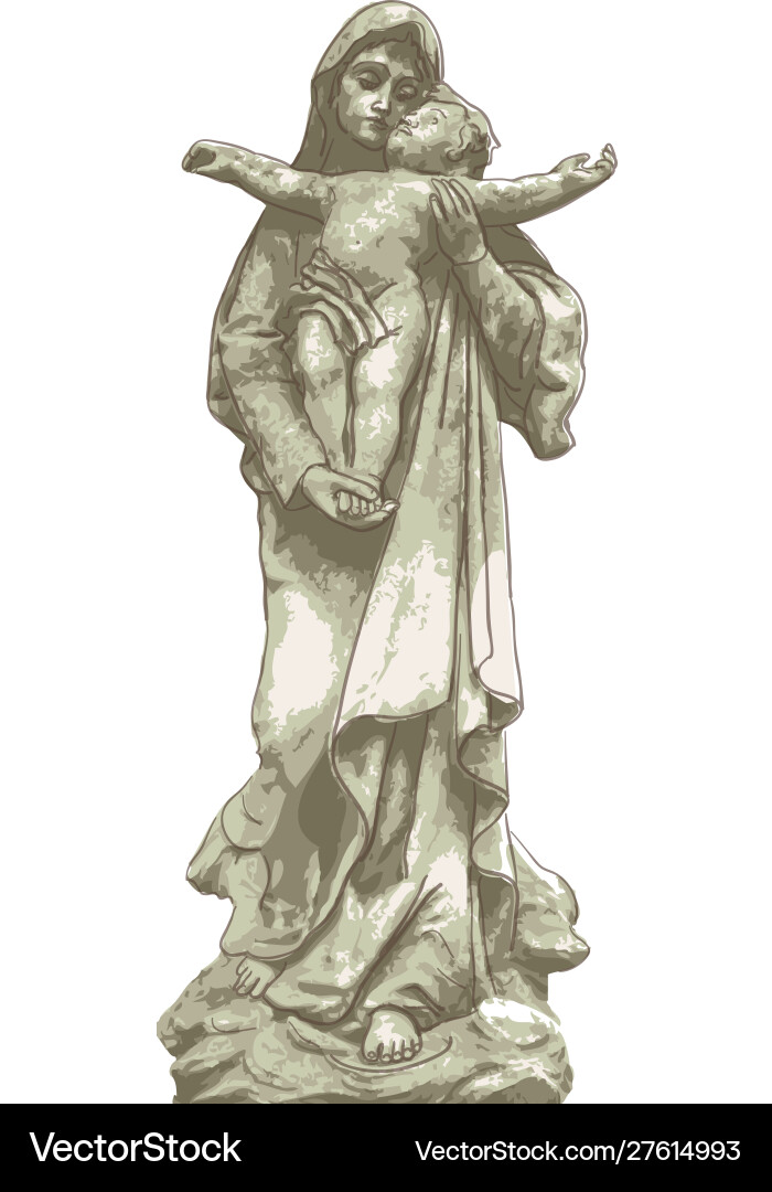 Maria with child Royalty Free Vector Image - VectorStock