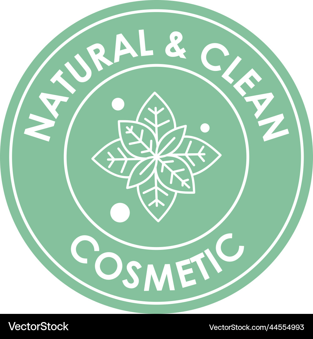 Natural and clean cosmetics with eco ingredients Vector Image