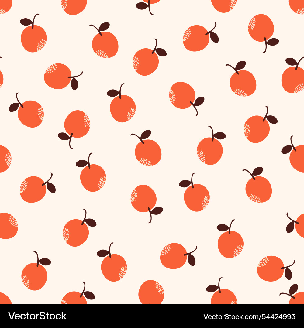 Orange fruit seamless pattern design Royalty Free Vector