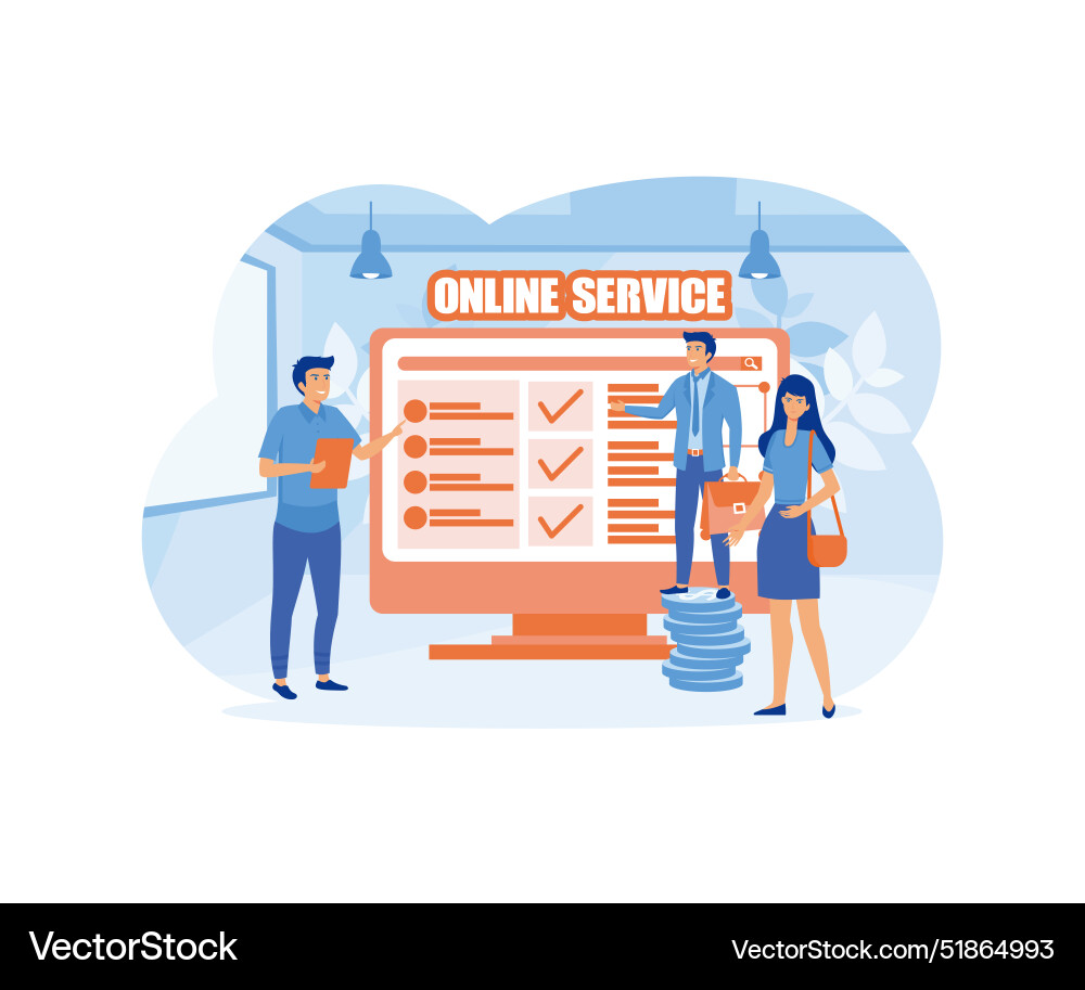 Personnel screening online service or platform Vector Image