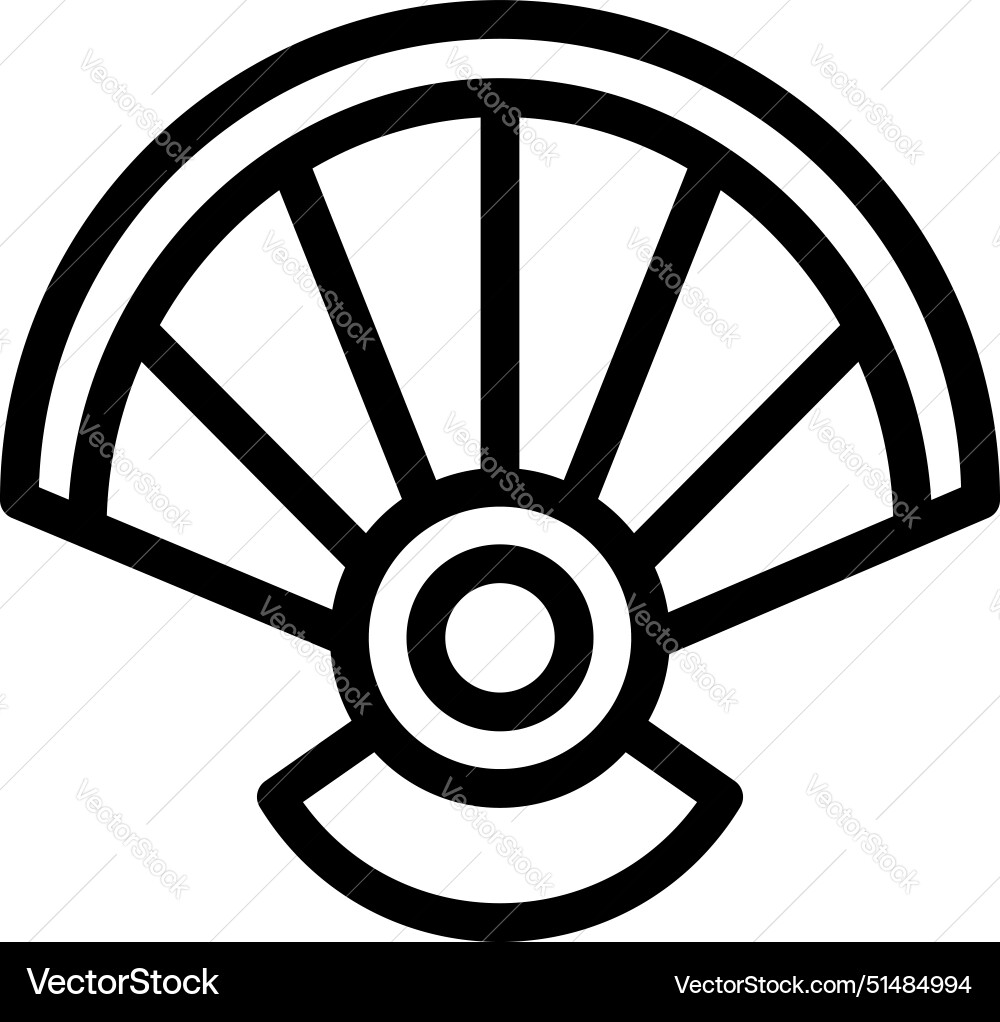 Black outline of a sea shell Royalty Free Vector Image