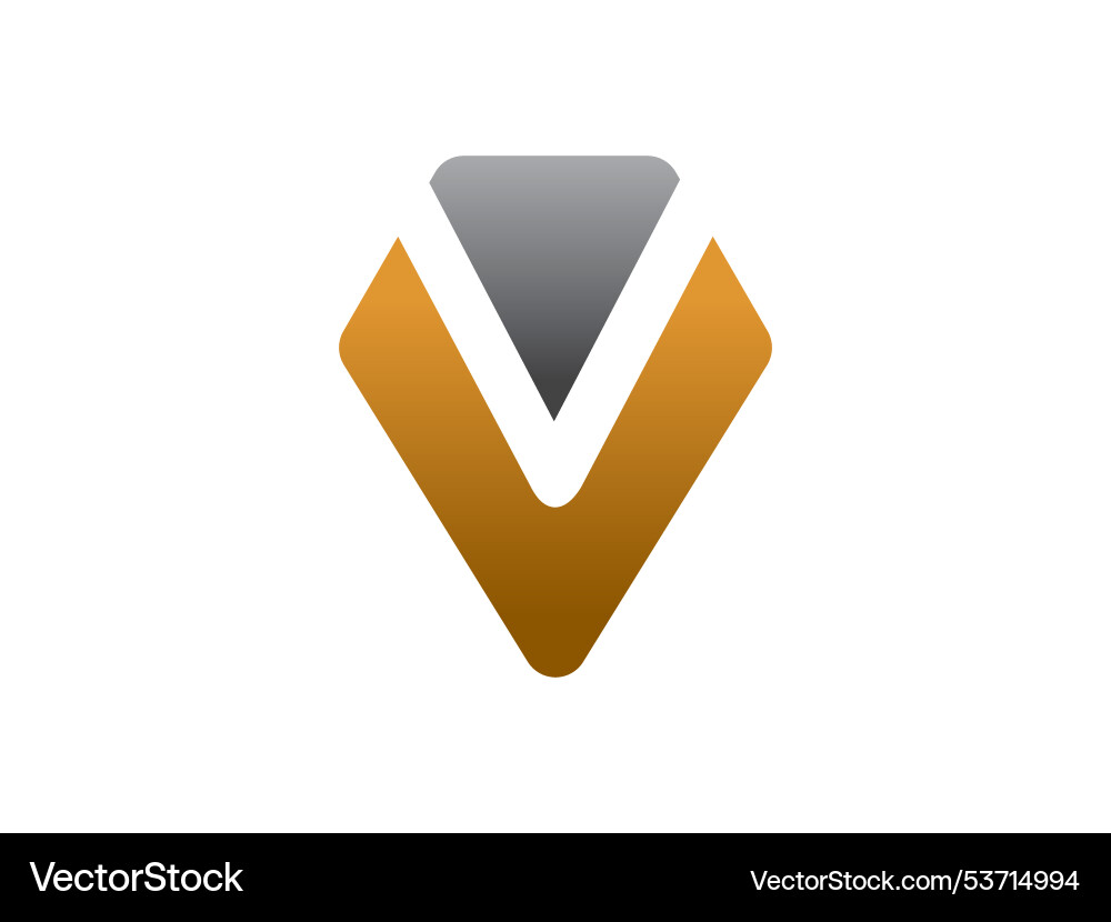Letter v point logo or symbol template design Vector Image