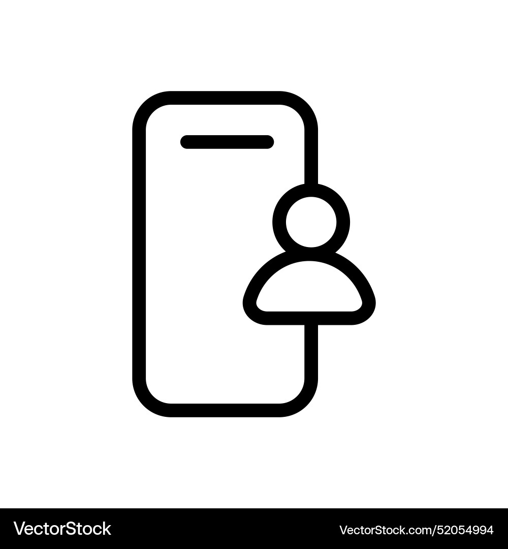 Mobile user icon for smartphone applications Vector Image