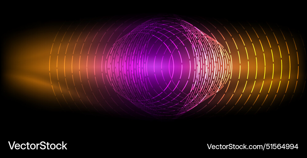 Neon wave lines with blend effect Royalty Free Vector Image