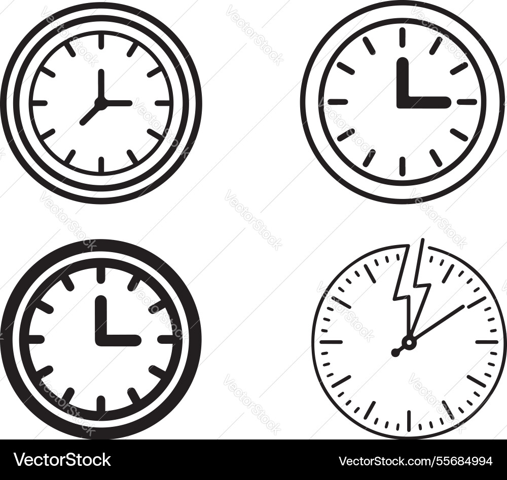 Time concept icons regular and accelerated Vector Image