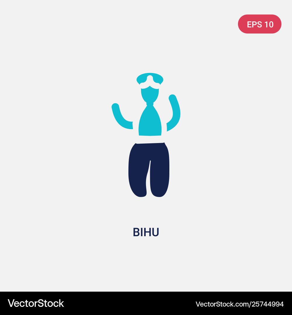 Two color bihu icon from india concept isolated Vector Image