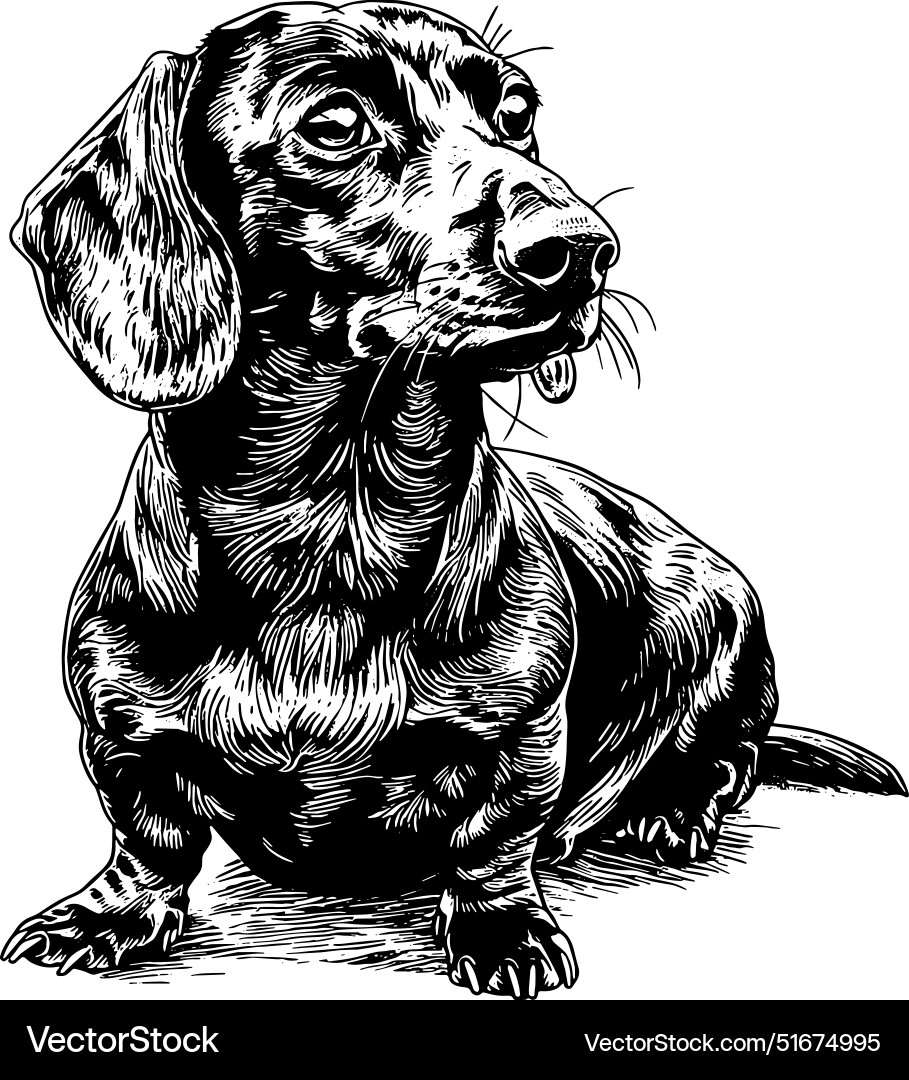 A dachshund Royalty Free Vector Image - VectorStock