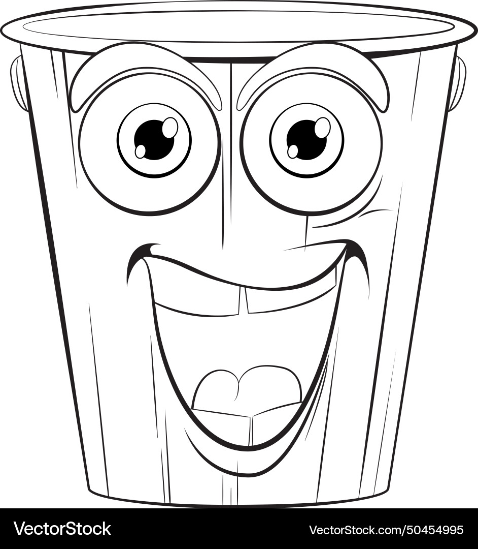 A smiling trash bin Royalty Free Vector Image - VectorStock