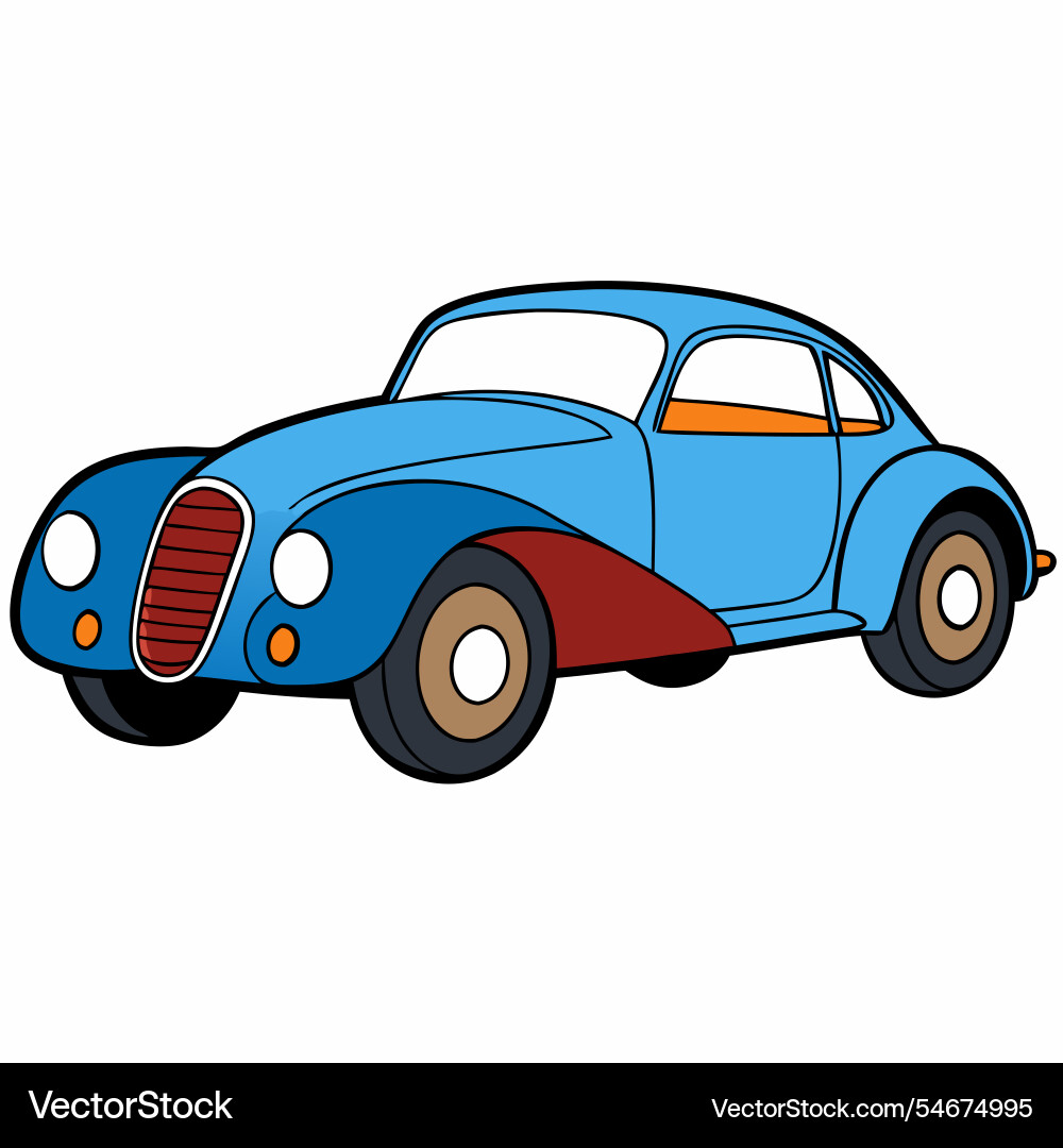 Bugatti car flat design Royalty Free Vector Image