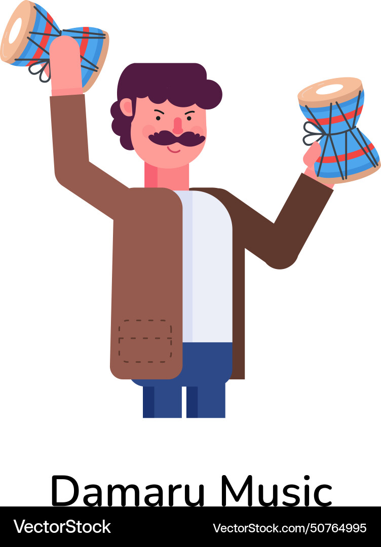 Damaru music Royalty Free Vector Image - VectorStock