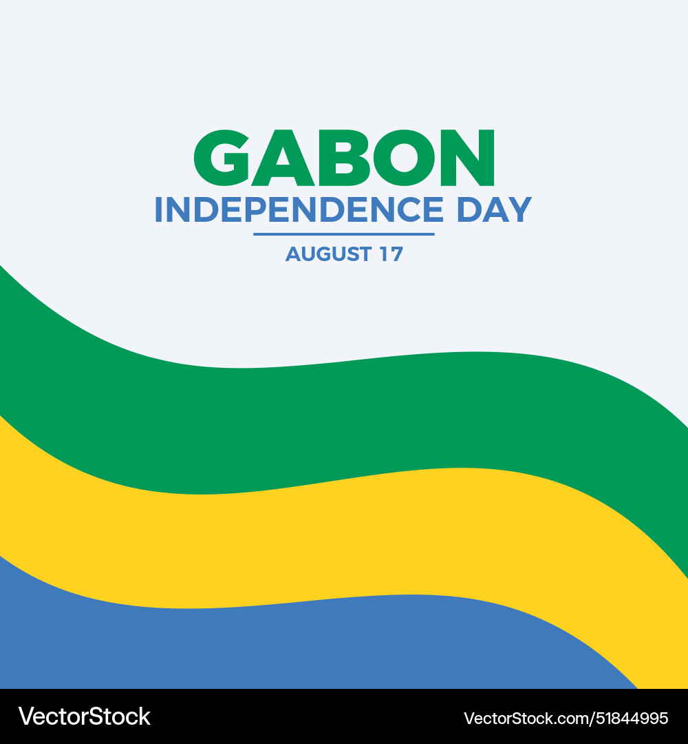 Gabon independence day poster Royalty Free Vector Image