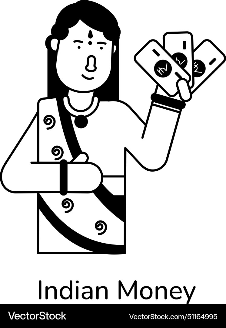 Indian money Royalty Free Vector Image - VectorStock