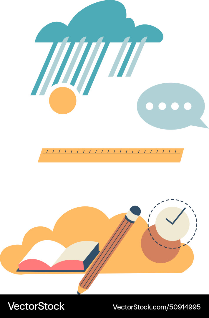 Meteorology and forecast observation instruments Vector Image