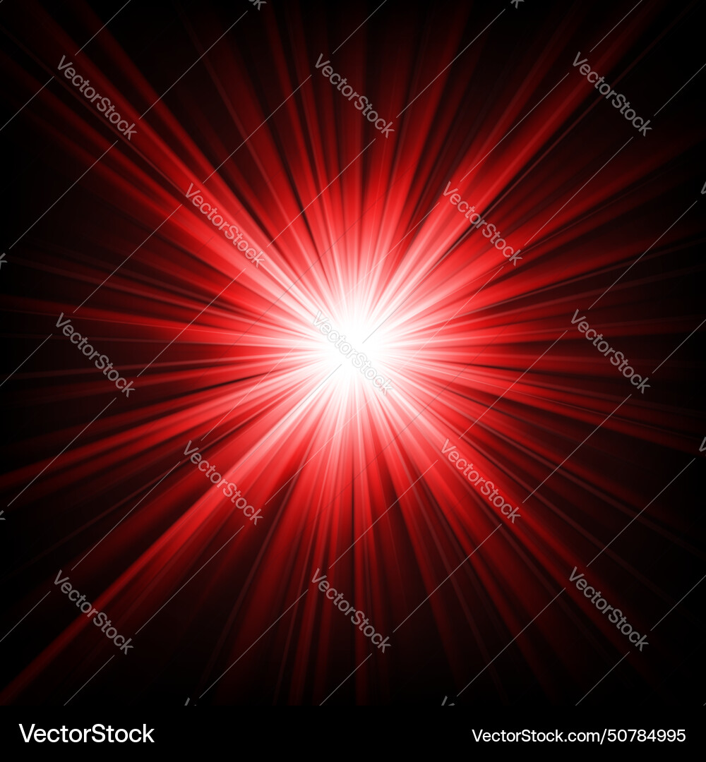 Red light shining from darkness Royalty Free Vector Image