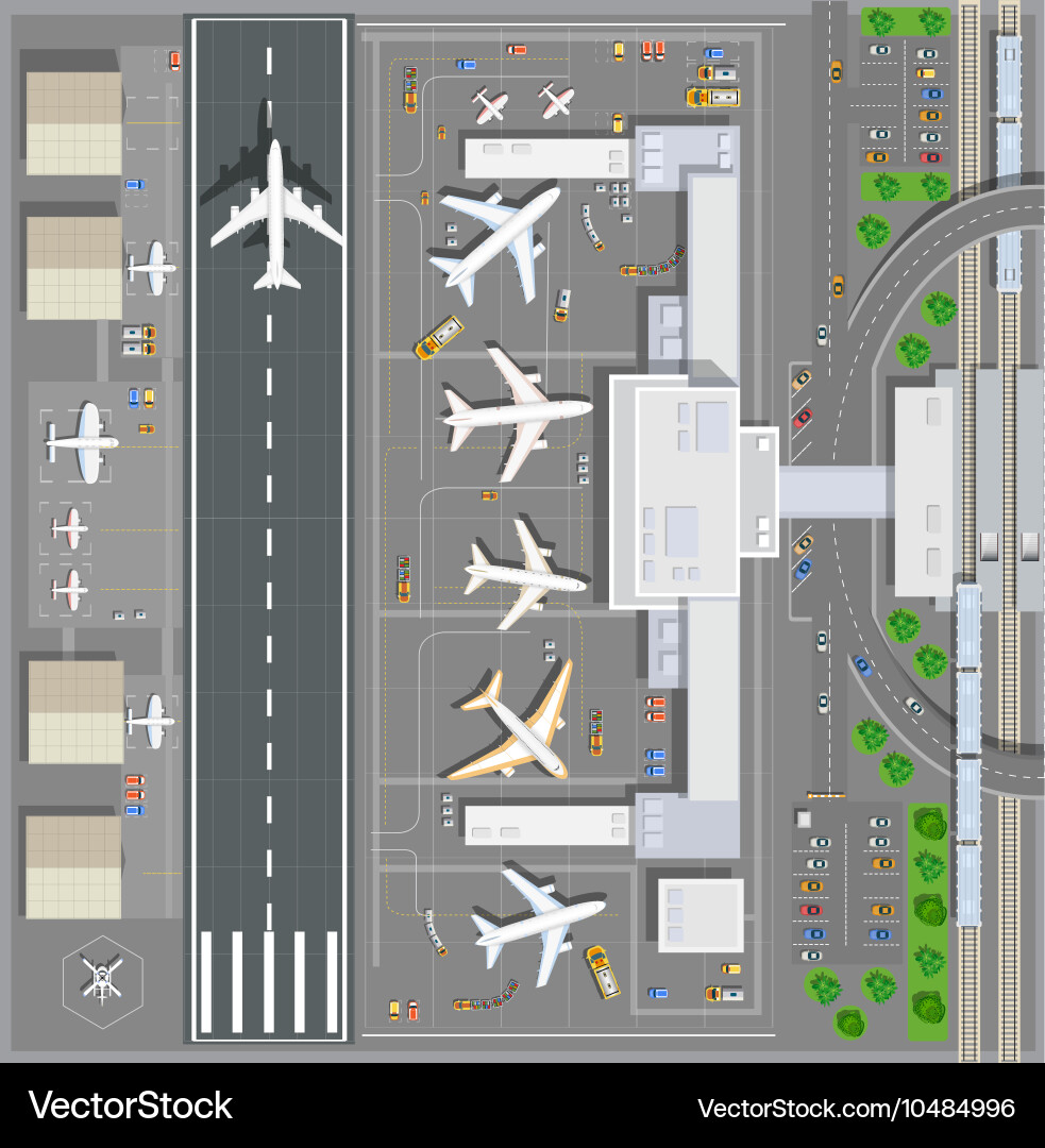 Airport passenger terminal Royalty Free Vector Image