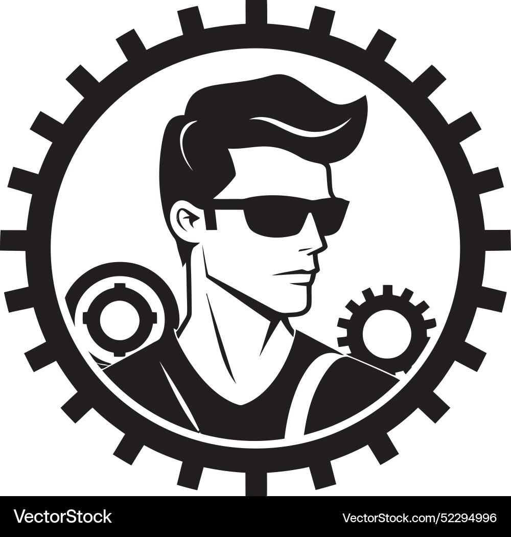 Automotive inspection black Royalty Free Vector Image