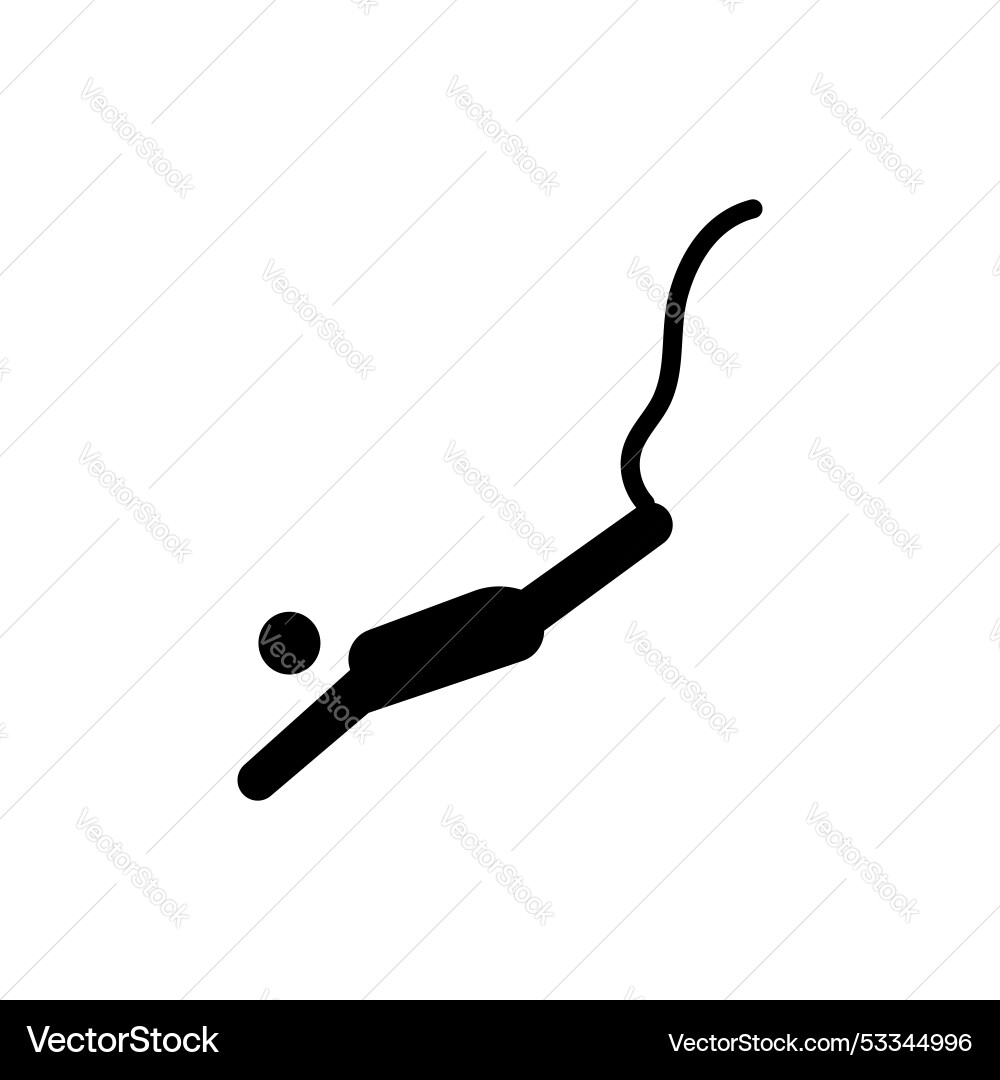 Bungee jumping line icon isolated on white Vector Image