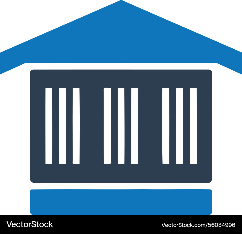 Container warehouse icon Royalty Free Vector Image