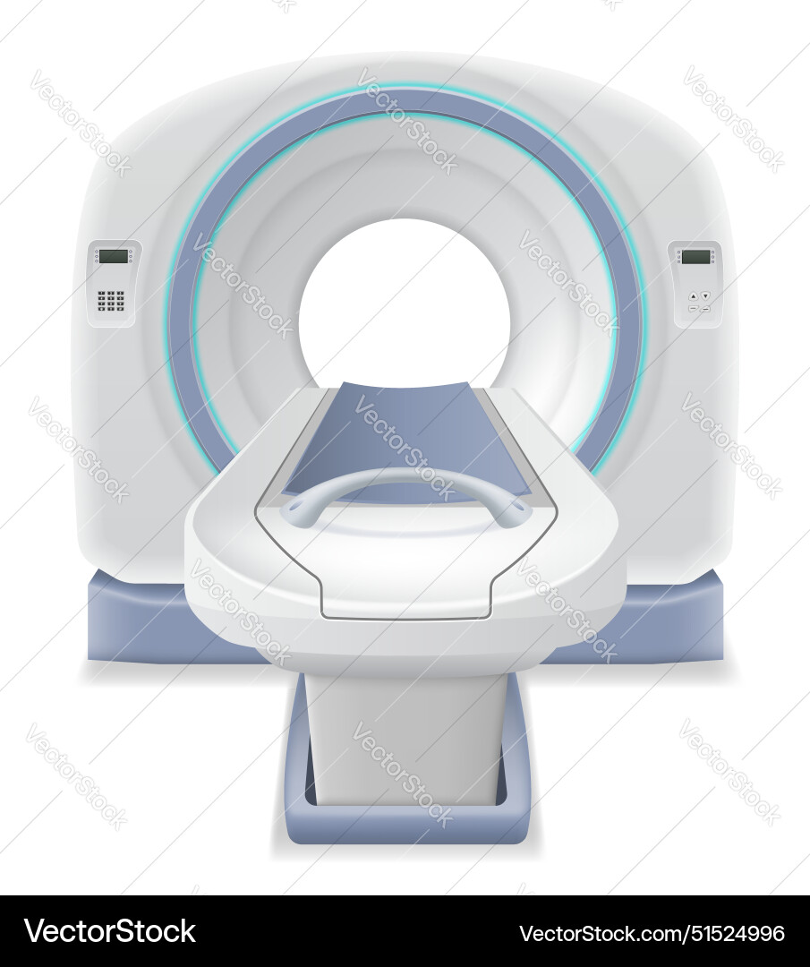 Ct mri scanner machine for medical research Vector Image