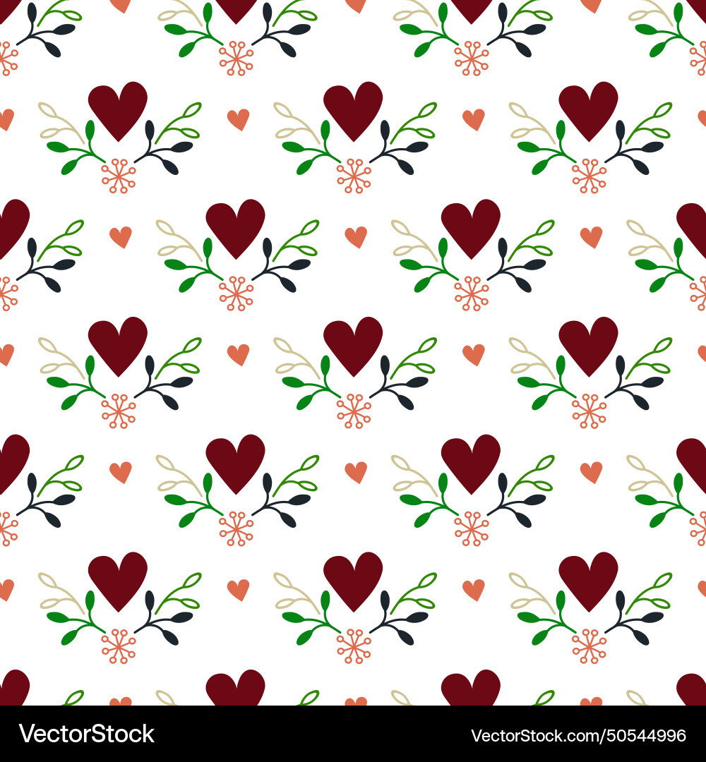 Free valentine pattern design in february Vector Image