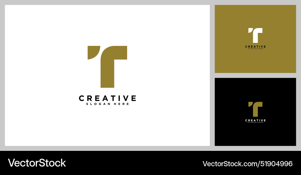 Initials letter t abstract logo design Royalty Free Vector