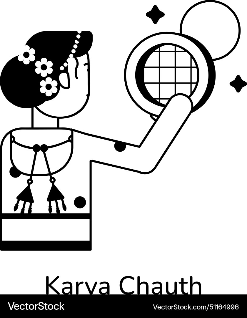 Karva chauth Royalty Free Vector Image - VectorStock