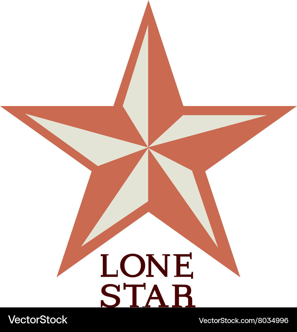 Lone star Royalty Free Vector Image - VectorStock