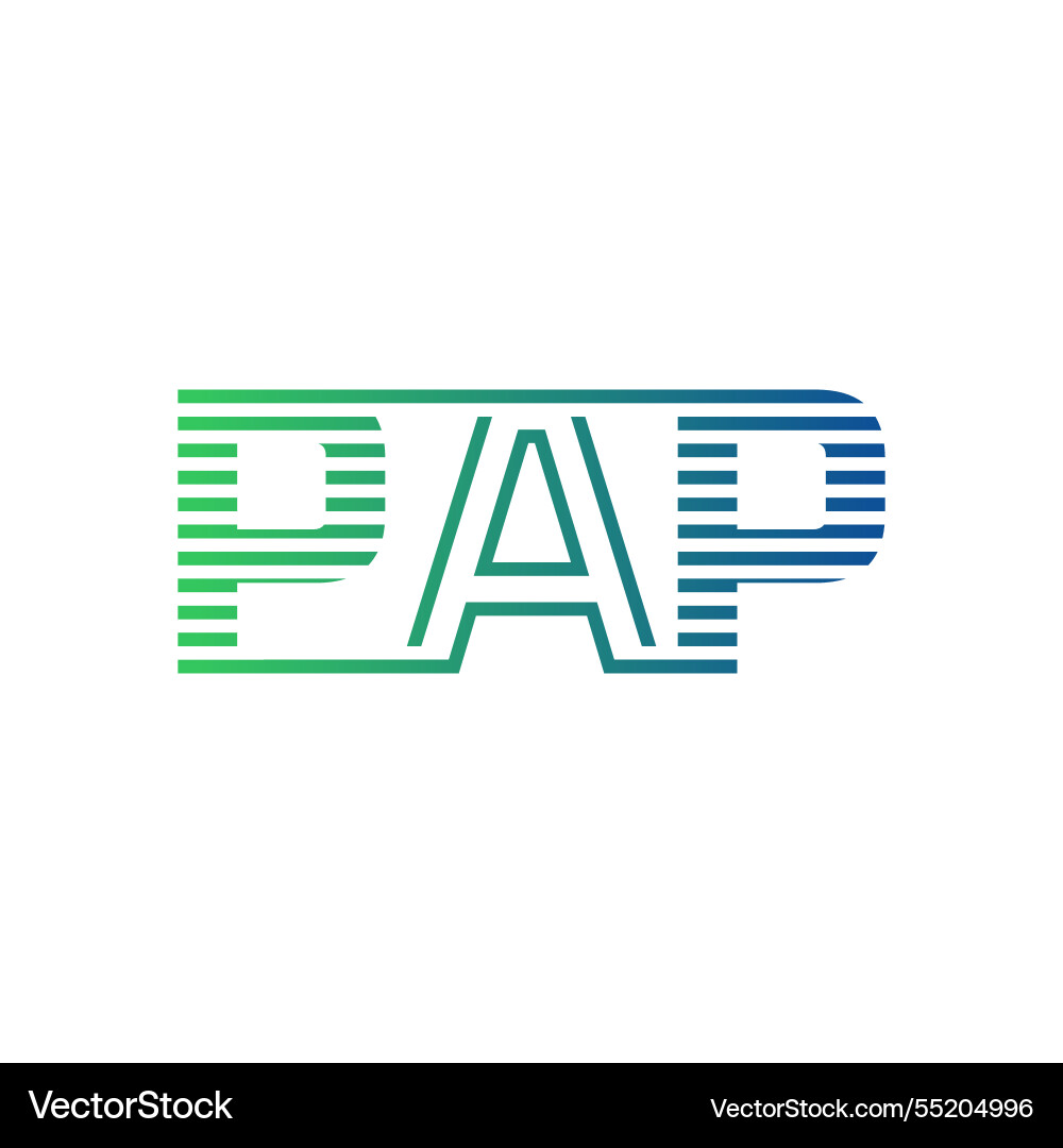 Modern pap logo design letter minimalist Vector Image
