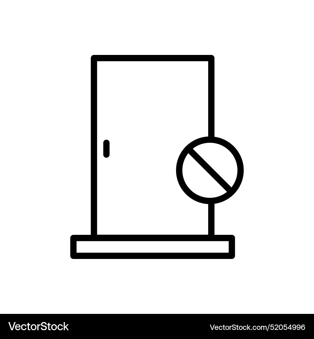 No entry icon for security restrictions Royalty Free Vector