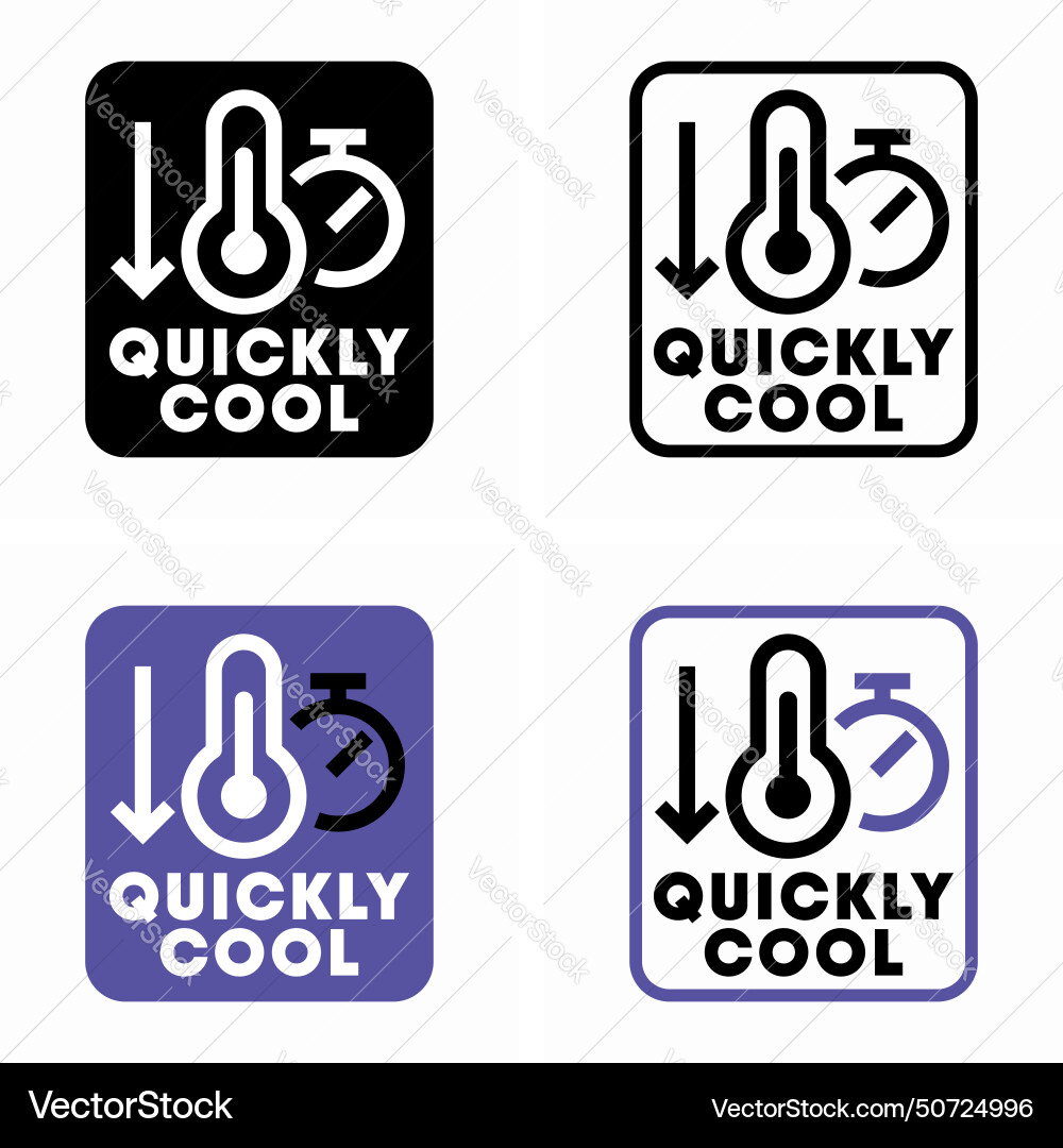 Quickly cool information sign Royalty Free Vector Image