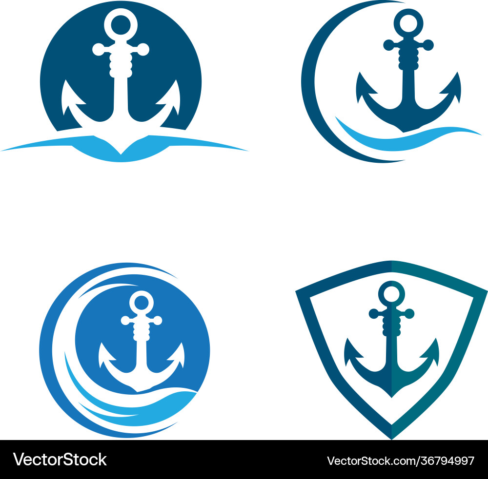 Anchor logo images Royalty Free Vector Image - VectorStock