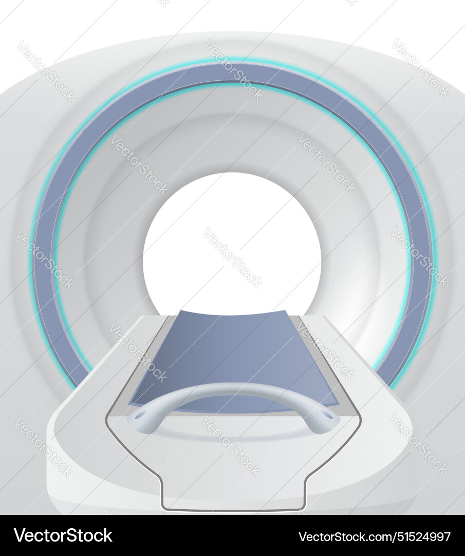 Ct mri scanner machine for medical research Vector Image