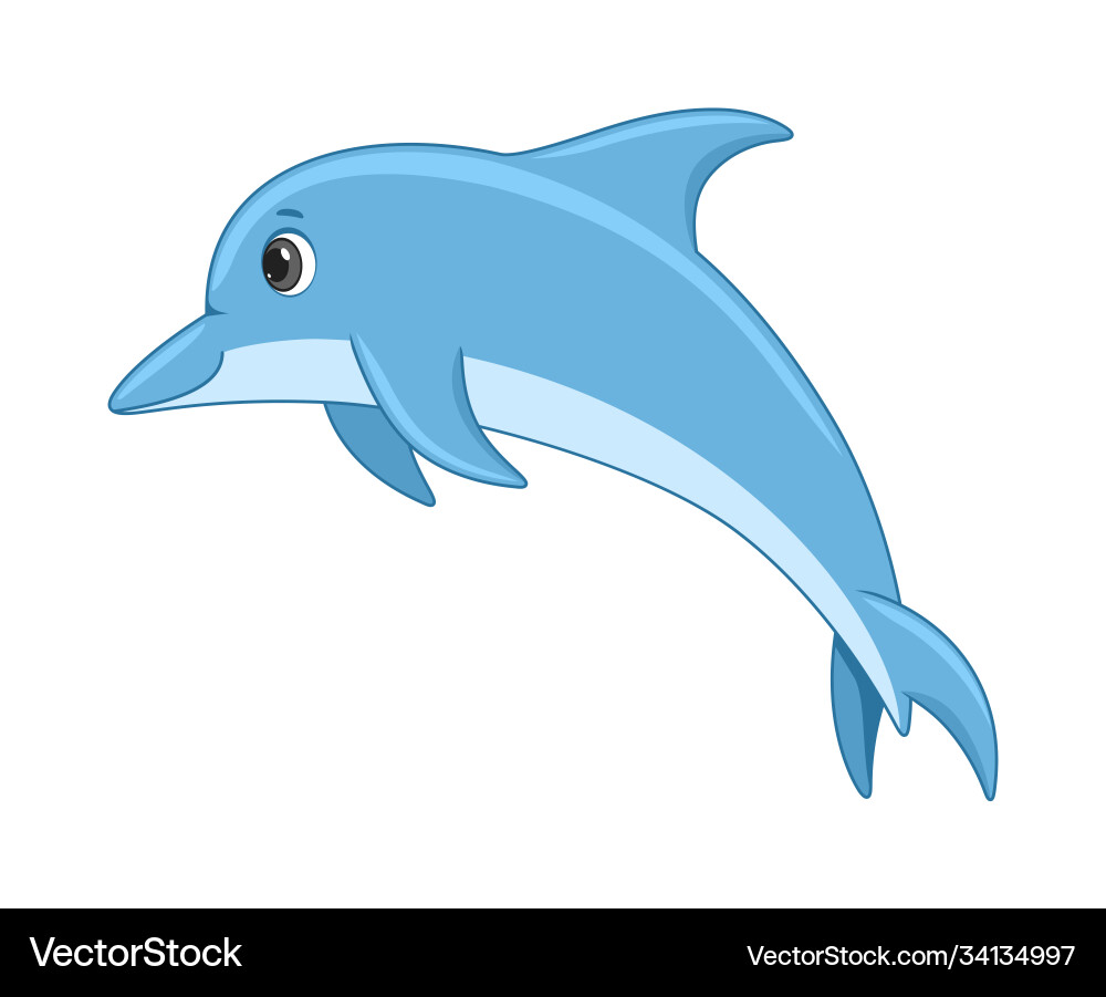 Dolphin fish on a white background Royalty Free Vector Image