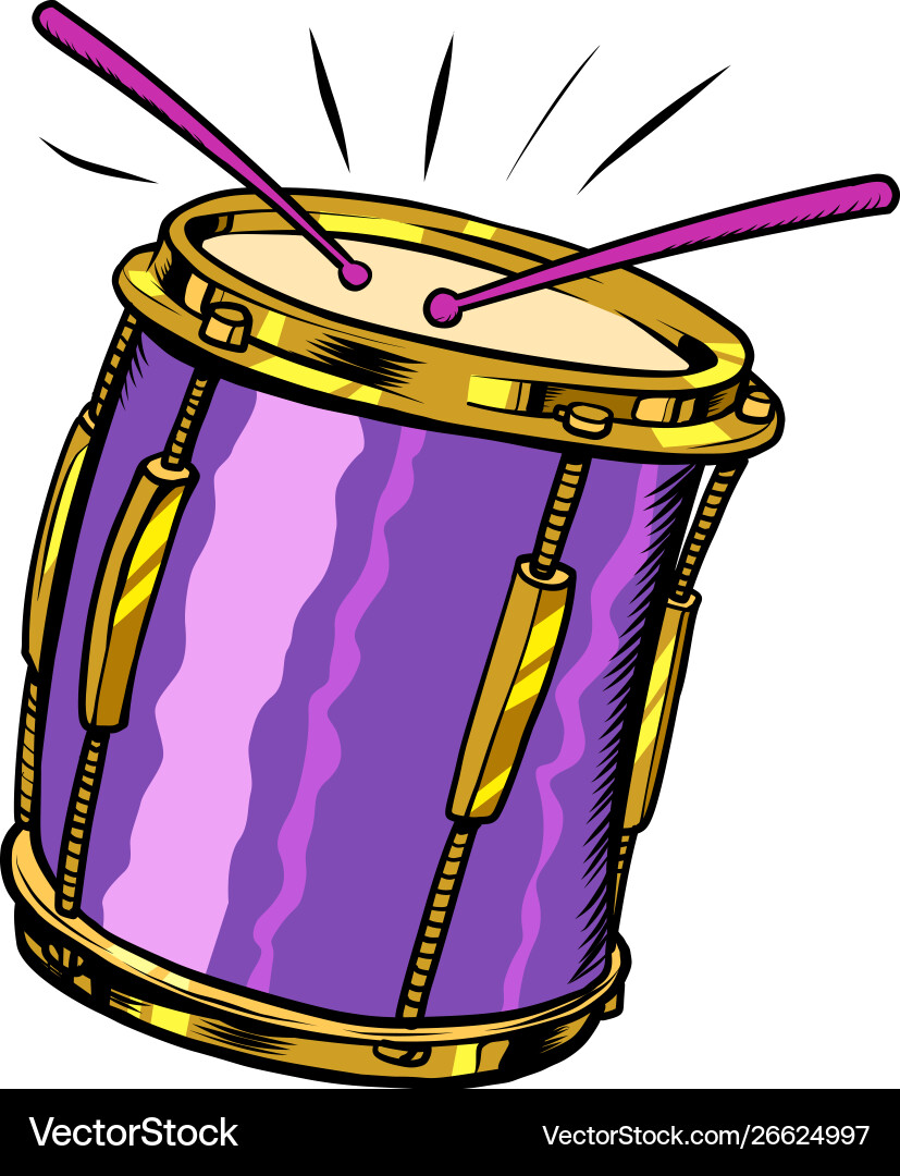 Drum musical instrument Royalty Free Vector Image