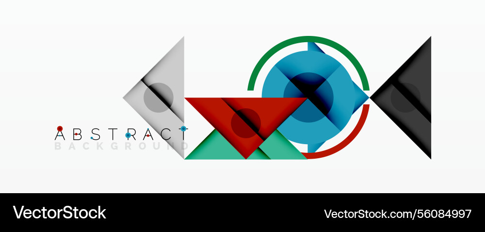 Geometric abstract design with layered triangles Vector Image