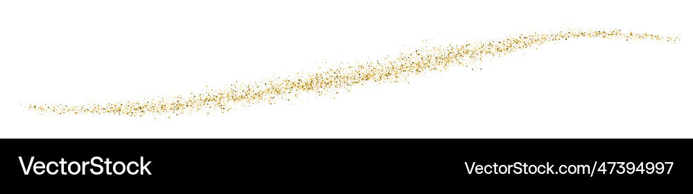 Gold glitter texture horizontal long banner Vector Image