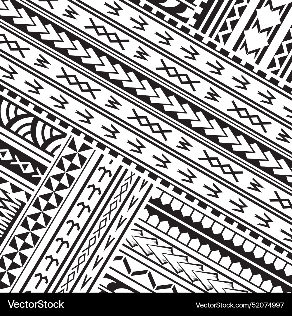 Polynesian tattoo tribal background design Vector Image